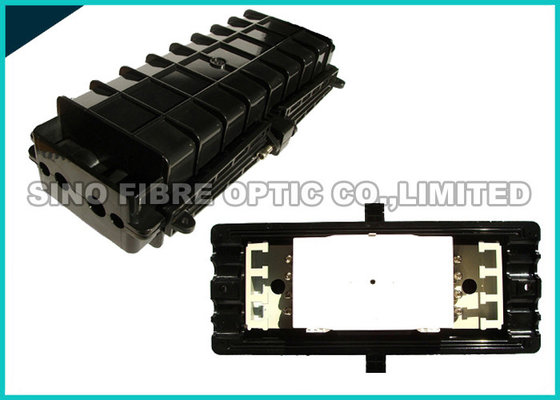 Black 12 Drops Fiber Optic Closure Mechanical Sealing Dome Structure