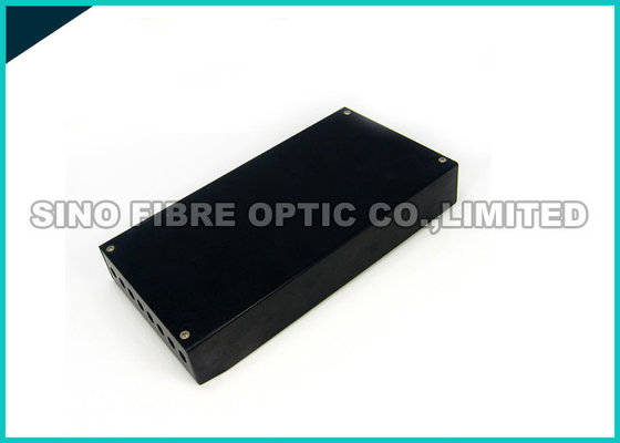 Black ST Type Optical Terminal Box , PC Plastic FTTH Termination Box 16 Cores Ports