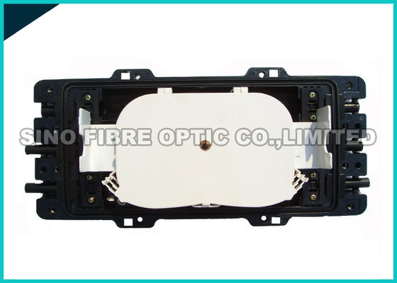 2 Round Ports Fiber Optic Splice Closure FTTH Drop Cable Type 24Pcs SC Adapter