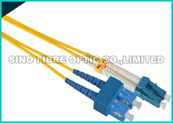 FC - LC Fiber Jumper Cables , Multimode Duplex Fiber Optic Cable 1310nm Wavelength