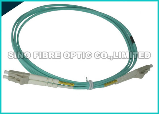 Uniboot LC Fibre Patch Leads , 10G OM3 Duplex Aqua Fiber Patch Cable Multimode