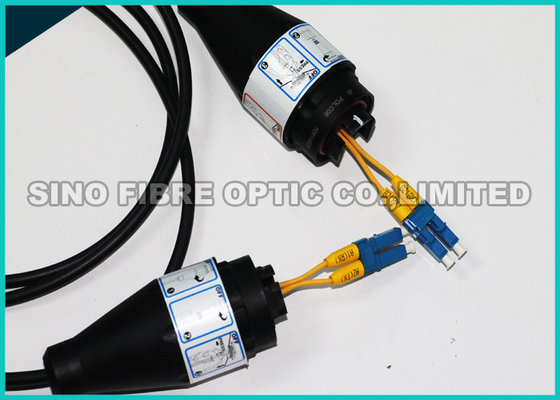 Waterproof Fiber Optic Assembly 5.0mm ODC Plug Cable 2 Cores Brass Housing