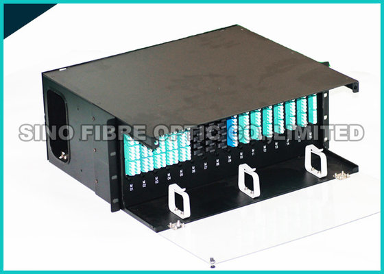 4U MTP / MPO Rack Mount Patch Panel Fiber Optic Assembly 384 Cable Management Bar