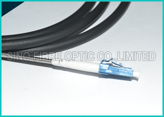 PEI Black ODVA LC Armored Duplex 5.0mm Cable Fiber Optic Assembly