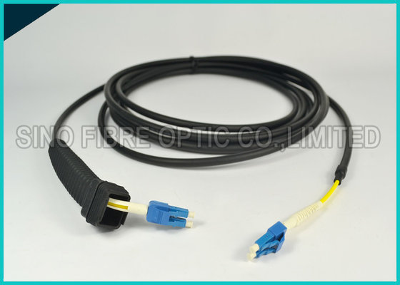 Outdoor NSN to LC Duplex Waterproof Connector Cable Fiber Optic Assembly