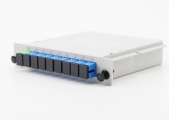 Insert Fiber Optic PLC Splitter 1260 ~ 1650  Operating Wavelength With SC PC Connector