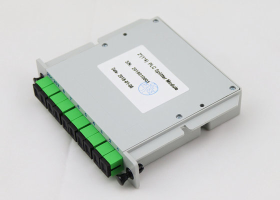 0.2 DB PDL Fiber Optic PLC Splitter , SC / APC Cassette Fiber Optical Splitter