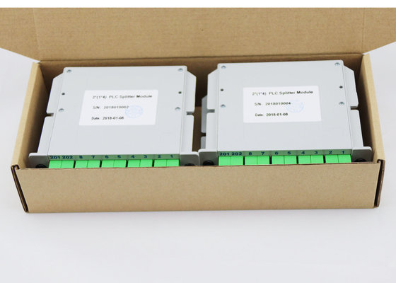 0.2 DB PDL Fiber Optic PLC Splitter , SC / APC Cassette Fiber Optical Splitter