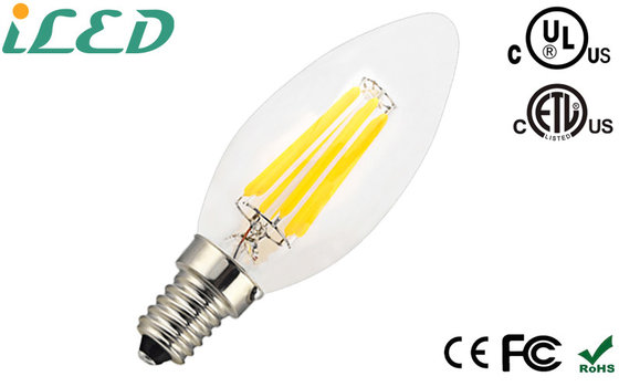 2w 4w 6w Filament Type Dimmable Led Candle Light Bulb 110v 120v