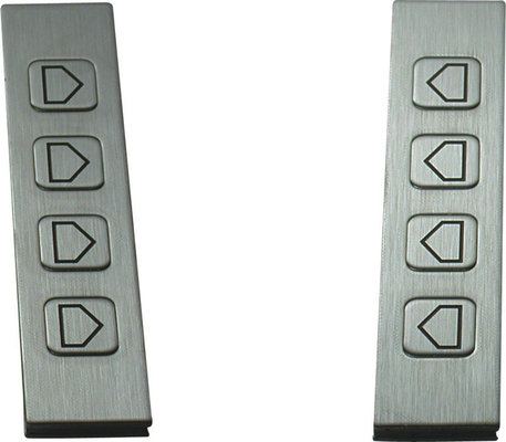 Panel Mount Stainless Steel Obverse Etching Metal Function Keys / Metal Trackball