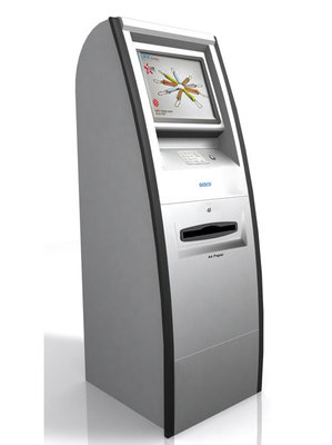 ZT2881 Custom Information & Internet Lobby Kiosk with Metal Keyboard, A4 Printer