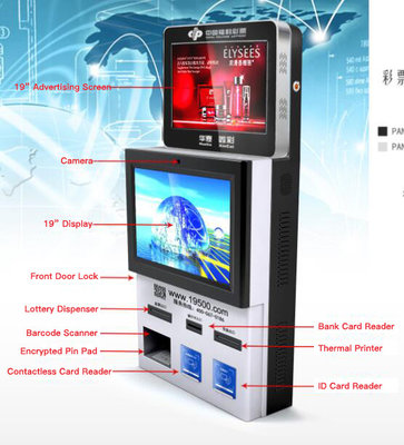 Dual Screen Bill Payment Kiosk Wall – Mounted With Card Reader / PCI EPP