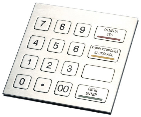 ZT592B Customized Stainless Steel Keypad / Kiosk PCI Pin Pad