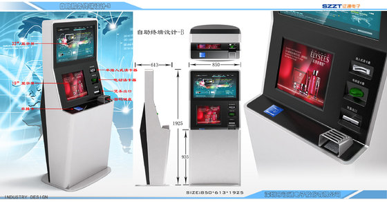 Lobby Style Interactive Payment & Information & Advertising Digital Signage Kiosk ZT24x1