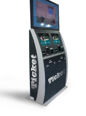 ZT2783 Dual Large Screen lobby Ticket Vending Kiosk with Card Reader in Various Ticket Printing