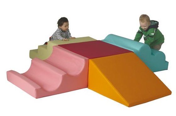 Children'S Indoor Soft Play Equipment For Home Use 3M DM With Wave Balance Beam