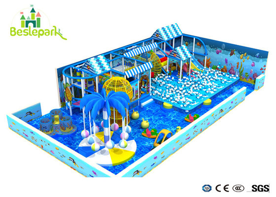 Ocean Theme Big Slides Indoor Playground , Commercial Indoor Playground Equipment