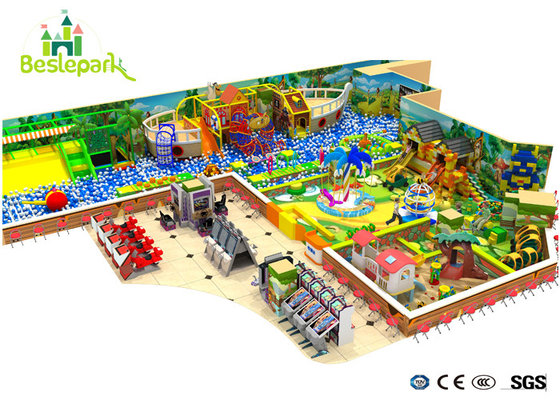 Large Jungle theme kids indoor playground equipment with a section_off  Area