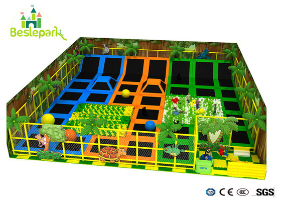 Commercial Play Center Indoor Trampoline Park PP Material Mat With Foam Pit