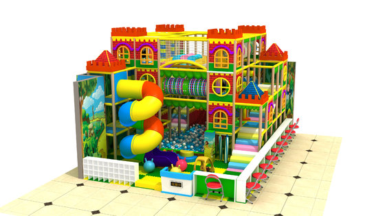 Big Ball Pool Kids Large Indoor Playground With Slide Trampoline For Supermarket