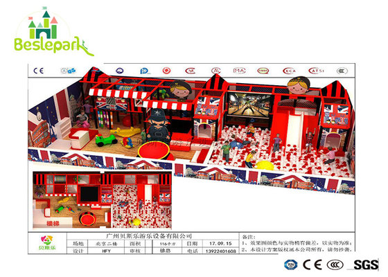 Children / Toddlers Indoor Soft Playground Anti - Static 1680 * 1000 * 350cm