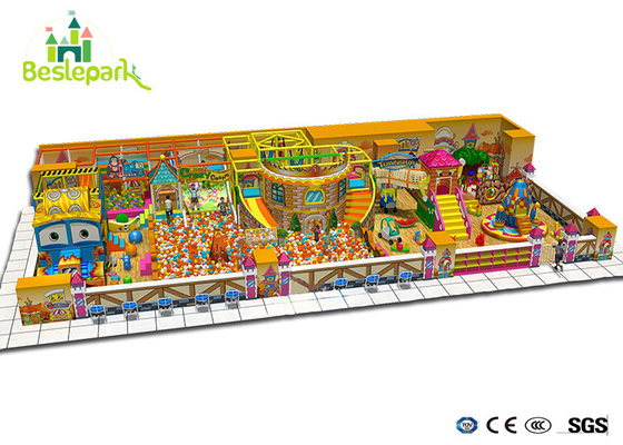 Commercial Center Indoor Playground Kids Climbing Frame  With Slide Static Resistance
