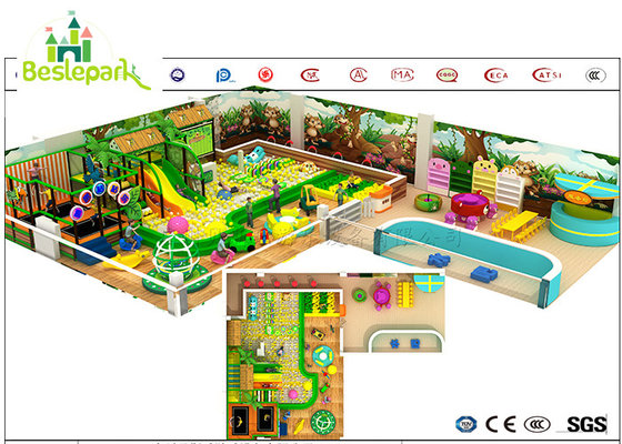 Pre - School Colorful Kids Indoor Soft Playground Fun Place 15.86 * 7.32  * 8M