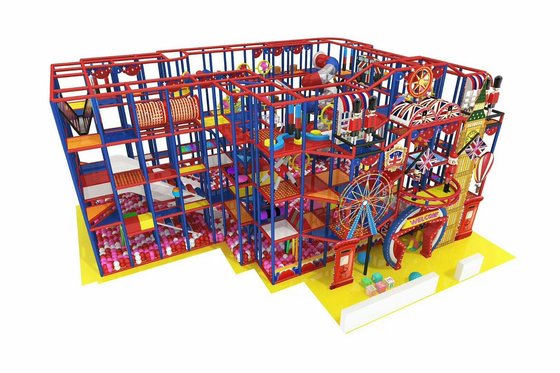 Supermarket Ball Pit Kids Indoor Playground With Slide Trampoline Big Ball Pool