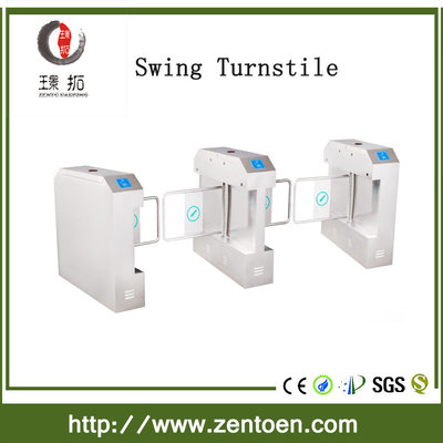 crowd control RFID card reader optical turnstile bi-directional swing gate