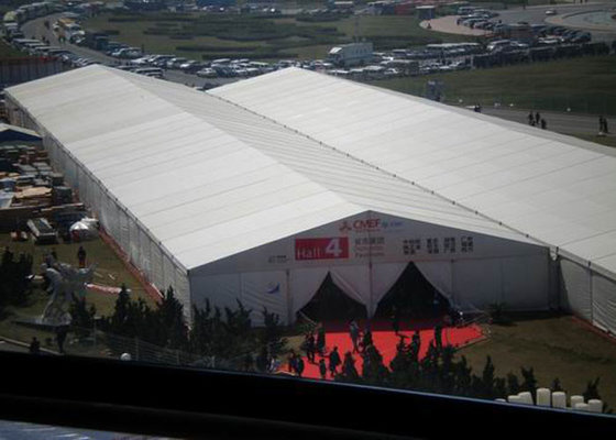 Big Temporary Warehouse Tent 20m White PVC Material Aluminum Frame Tent