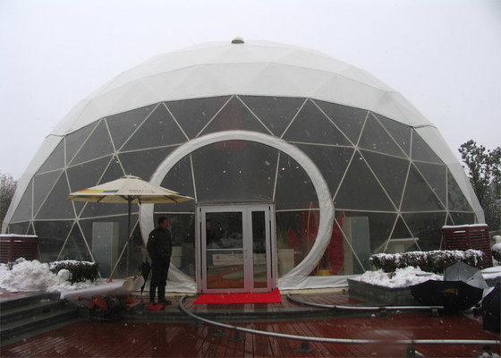 UV Resistant Big Dome Tent , White 30m Diameter Geodesic Dome Shelter