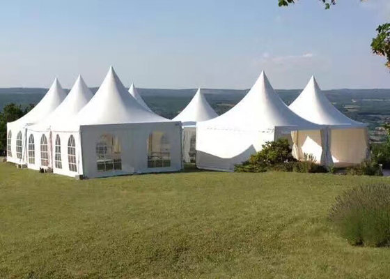 Hop - Dip Galvanized Steel High Peak Frame Tents For Outdoor Exhibition