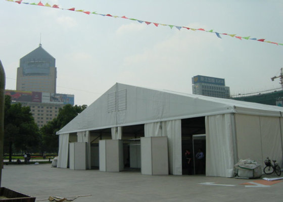 18m Wide Clear Span Aluminum Tent Frame , White Event Tent With Air Condition System