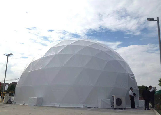 Anti UV / Waterproof Steel Geodesic Dome Tent  WindResistant 30M Diameter
