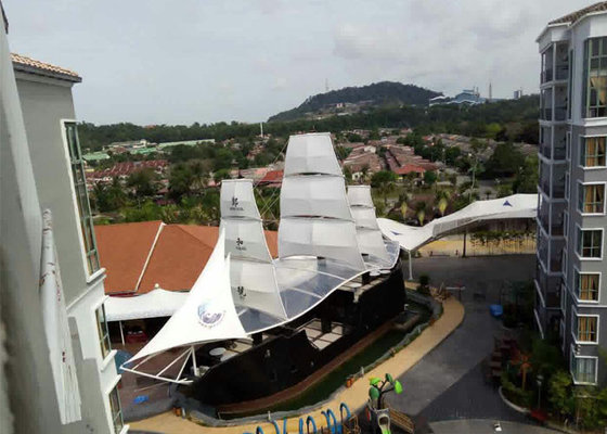 Metal Frame Tensile Membrane Canopy, Storage Shed Temporary Tensile Structures