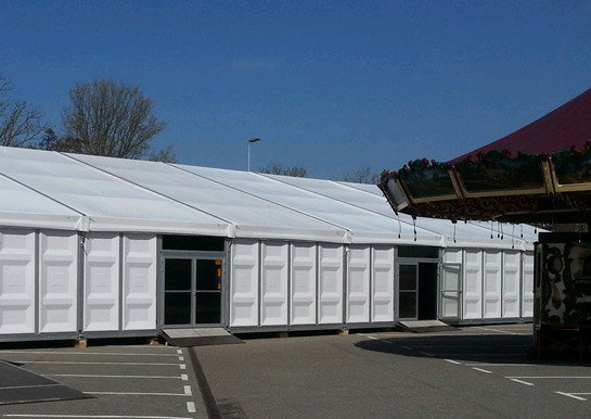 15m X 30m Heavy Duty Outdoor Tents Waterproof ABS Wall With Glass Door
