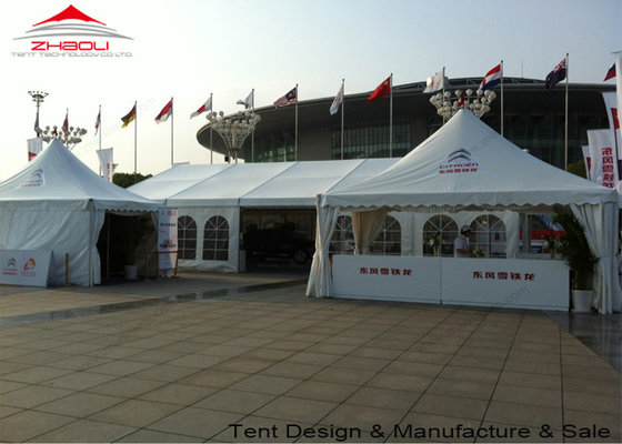 3x6m Pagoda Party Tent With Flooring , Transparant Roofs And Sidewalls