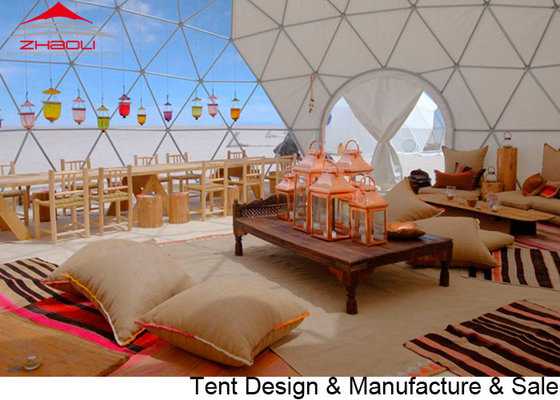 Transparent Pvc Glamping Geodesic Dome House For Exhibition / Camping