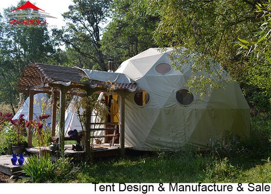 Anti UV diameter 6m Geodesic Dome Tent With Hot-Dip Galvanized Frame