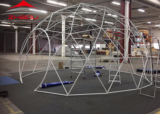 Anti UV diameter 6m Geodesic Dome Tent With Hot-Dip Galvanized Frame