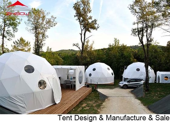 Blackout Double Coated PVC Geodesic Dome Tent For 6 - 8 Person Waterproof