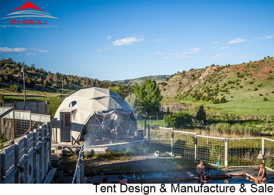 Blackout Double Coated PVC Geodesic Dome Tent For 6 - 8 Person Waterproof
