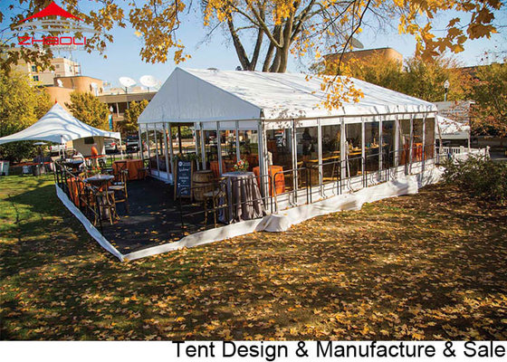 Luxury Waterproof Pvc Outdoor Event Tent With Glass Wall / Large Party Tents