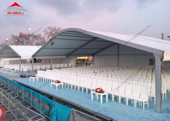 Big Outdoor Exhibition Tents With Half PVC Walls , 20m Width Arcum Tent