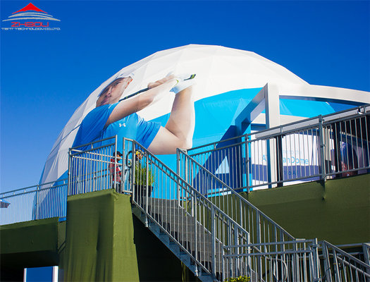 Customized Geodesic Dome Tent 15m Diameter Waterproof With Transparent Fabric