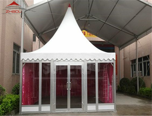 Weatherproof Aluminum Pagoda Tent 850g/Sqm Flame Retardant Block Out Double PVC - Coat