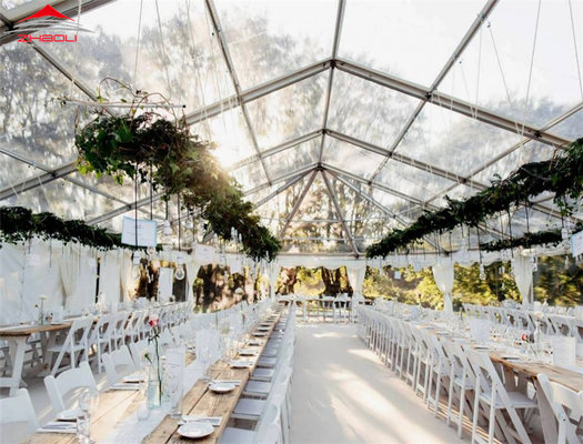 화재 안전 정원 큰천막 천막은 Tented 당을 위한 백색 옥외 결혼식 의자를 꾸밉니다