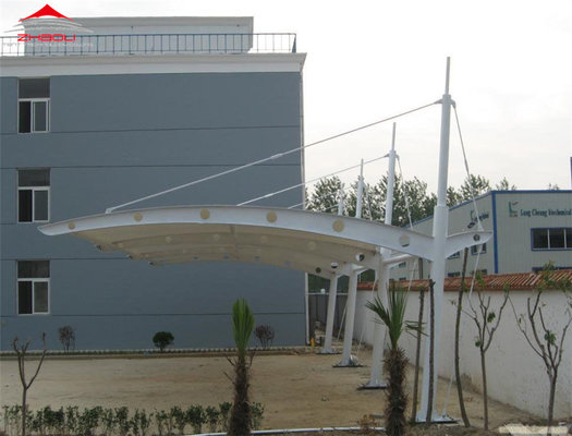 Colorful Tensile Fabric Structures / Car Park Shed 950gsm PVC Roof Fabric
