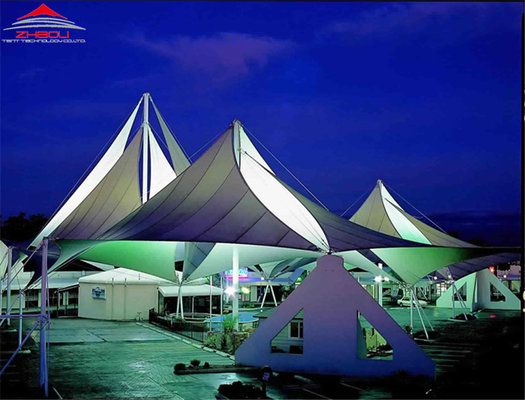 PVDF Fabric Landscape Tensile Membrane Structures Easy To Clean