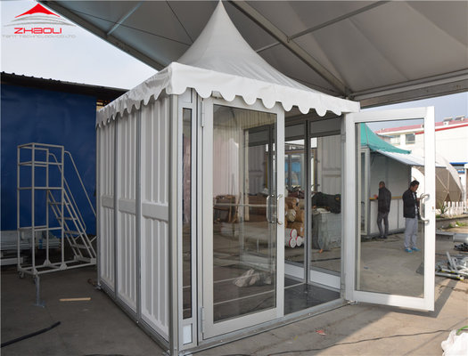 Permanent Pagoda Structure Garden Canopy Tent 3x3m With Clear Windows
